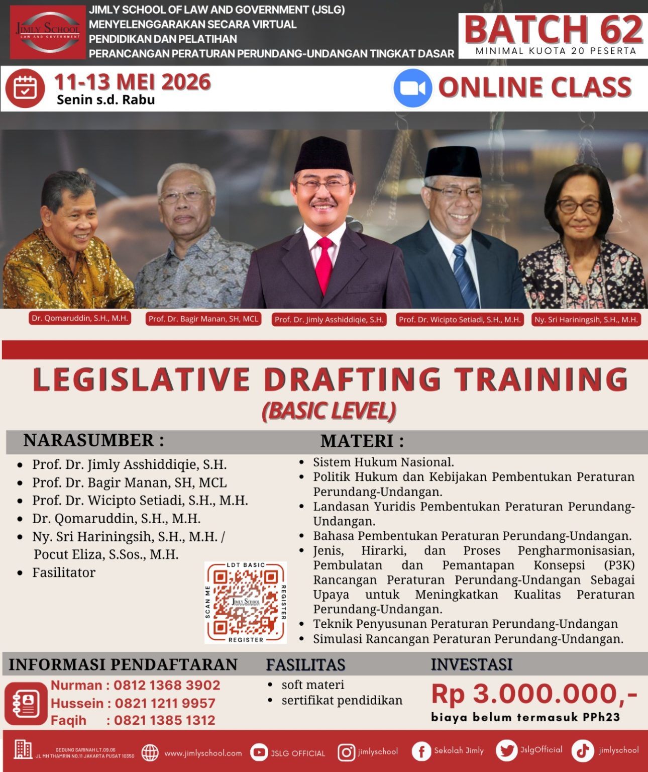 [LDT BSC] LEGISLATIVE DRAFTING TRAINING BASIC LEVEL BATCH 62, 11-13 MEI ...
